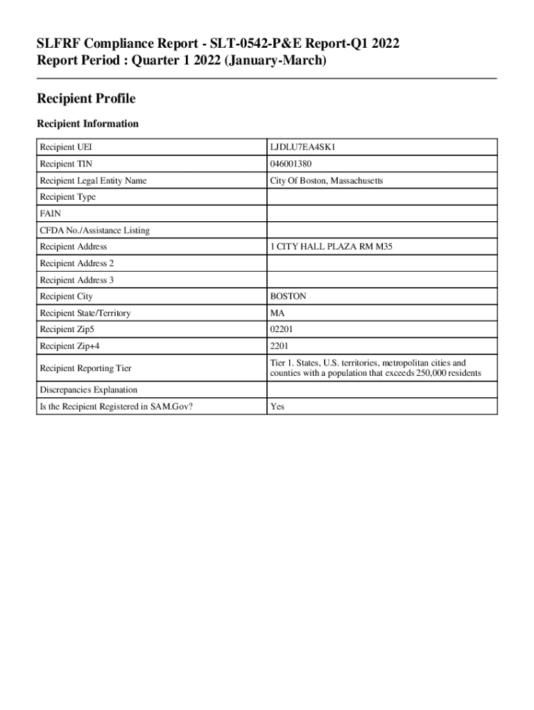 Fillable Online Slfrf Compliance Report Fax Email Print - pdfFiller