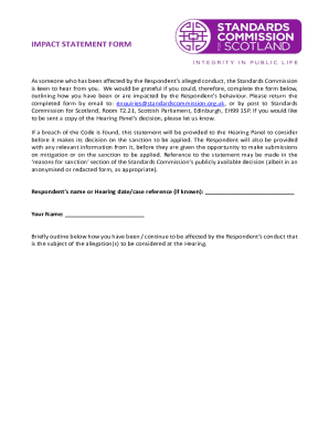 Fillable Online Impact Statement Submission Fax Email Print - pdfFiller