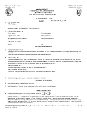 Fillable Online Annual Report Commercial Use Authorization Fax Email Print - pdfFiller
