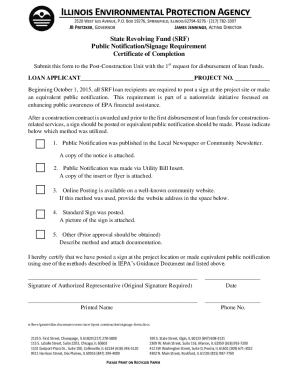 Fillable Online State Revolving Fund (srf) Public Notification/signage ...