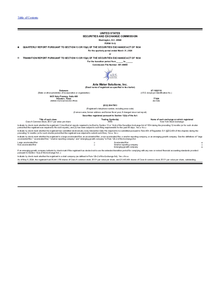 Fillable Online Quarterly Report Pursuant to Section 13 or 15(d) of the ...