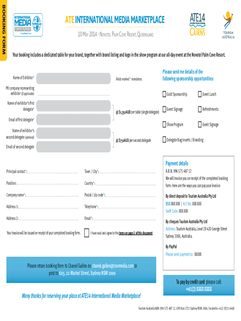 Fillable Online Ate International Media Marketplace Fax Email Print - pdfFiller