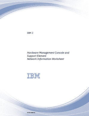 Fillable Online Ibm Z: Hmc and Se Network Information Worksheet Fax ...