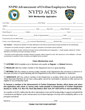 Fillable Online Nypd Advancement of Civilian Employees Society ...