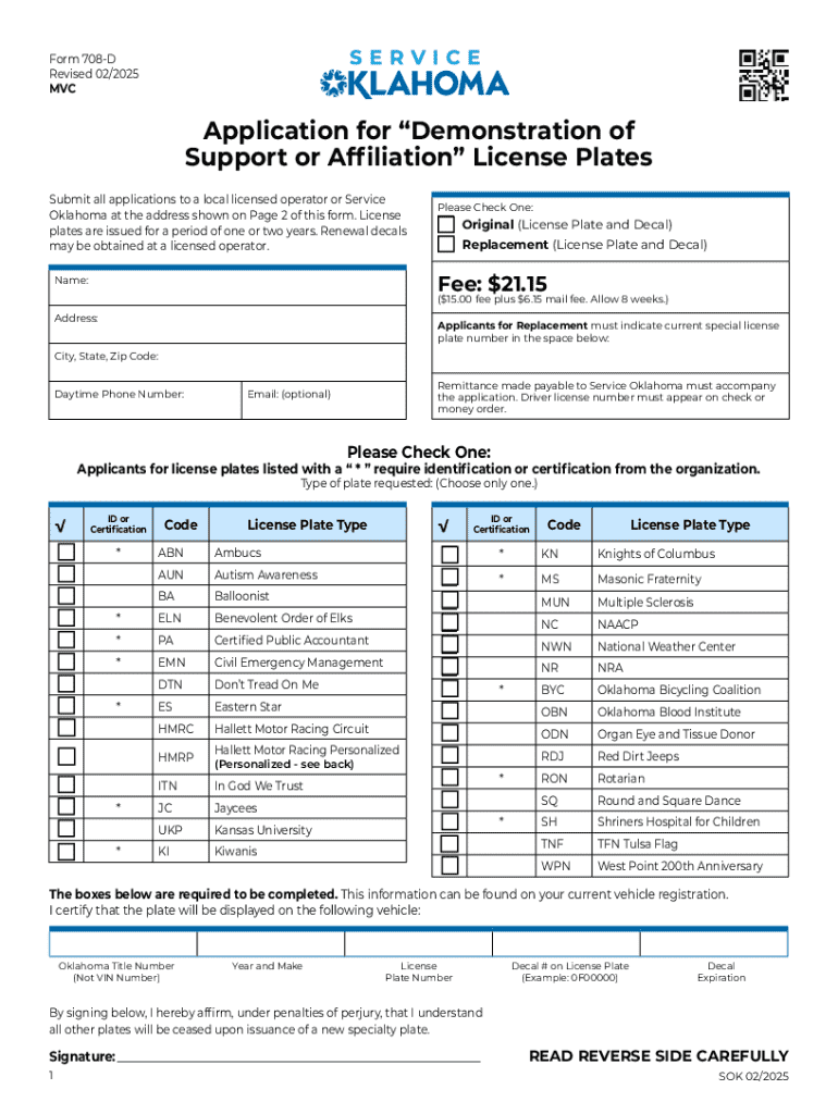 Fillable Online Application for “demonstration of Support or ...