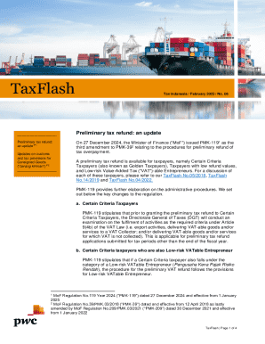 Fillable Online Preliminary Tax Refund and Updates on Customs Fax Email ...