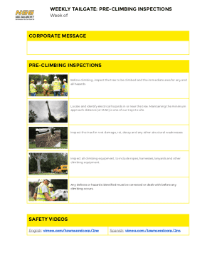 Fillable Online Pre-climbing Inspections Fax Email Print - pdfFiller