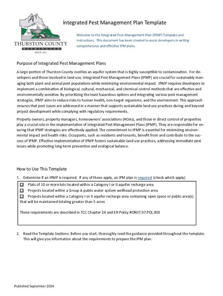 Fillable Online Integrated Pest Management Plan Fax Email Print - pdfFiller