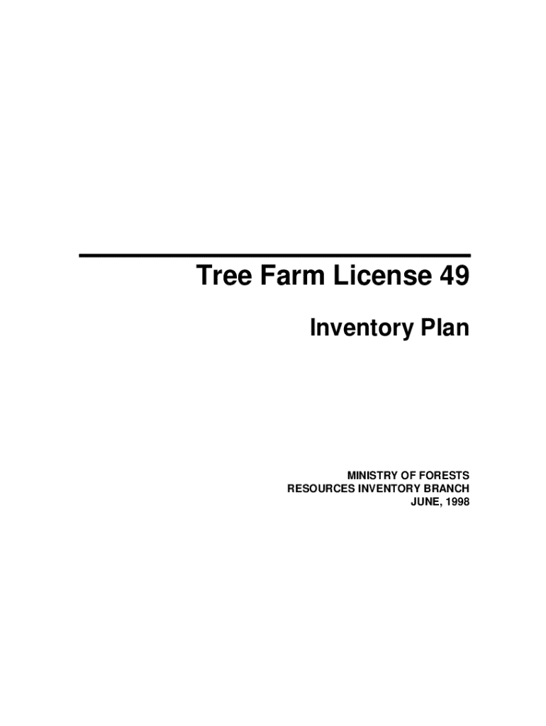 Fillable Online Tree Farm License 49 Inventory Plan Fax Email Print ...