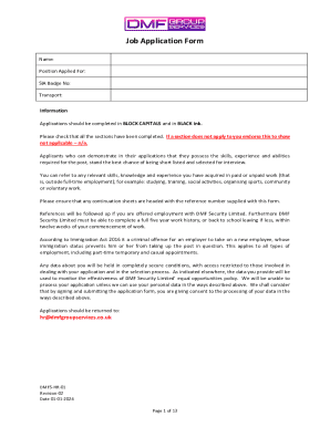 Fillable Online Job Application Form Fax Email Print - pdfFiller