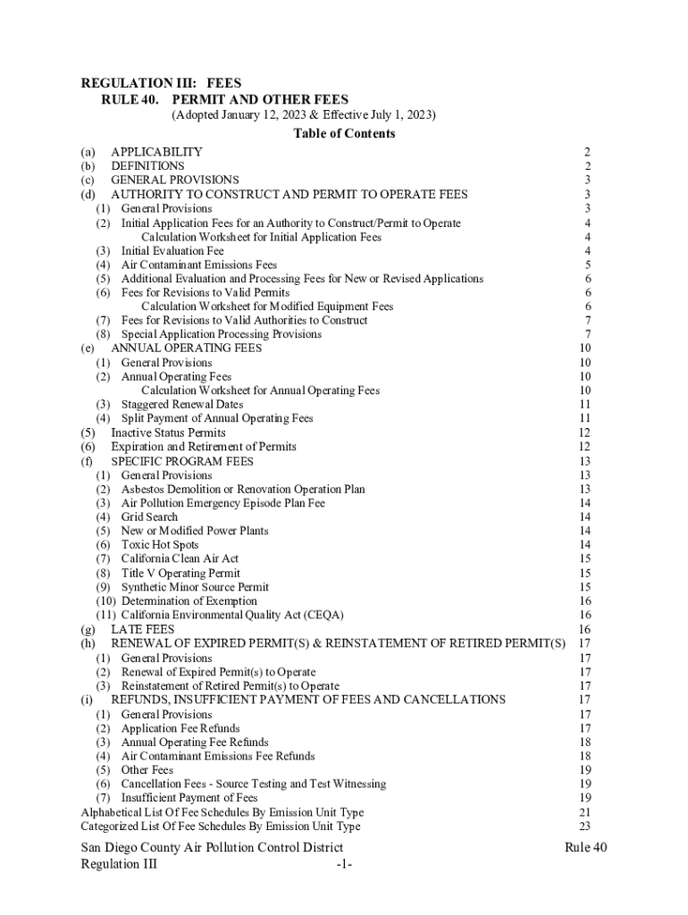 Fillable Online AUTHORITY TO CONSTRUCT AND PERMIT TO OPERATE FEES Fax ...
