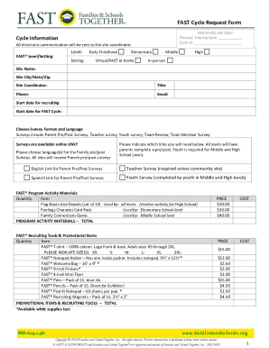 Fillable Online Fast Cycle Request Form Fax Email Print - pdfFiller