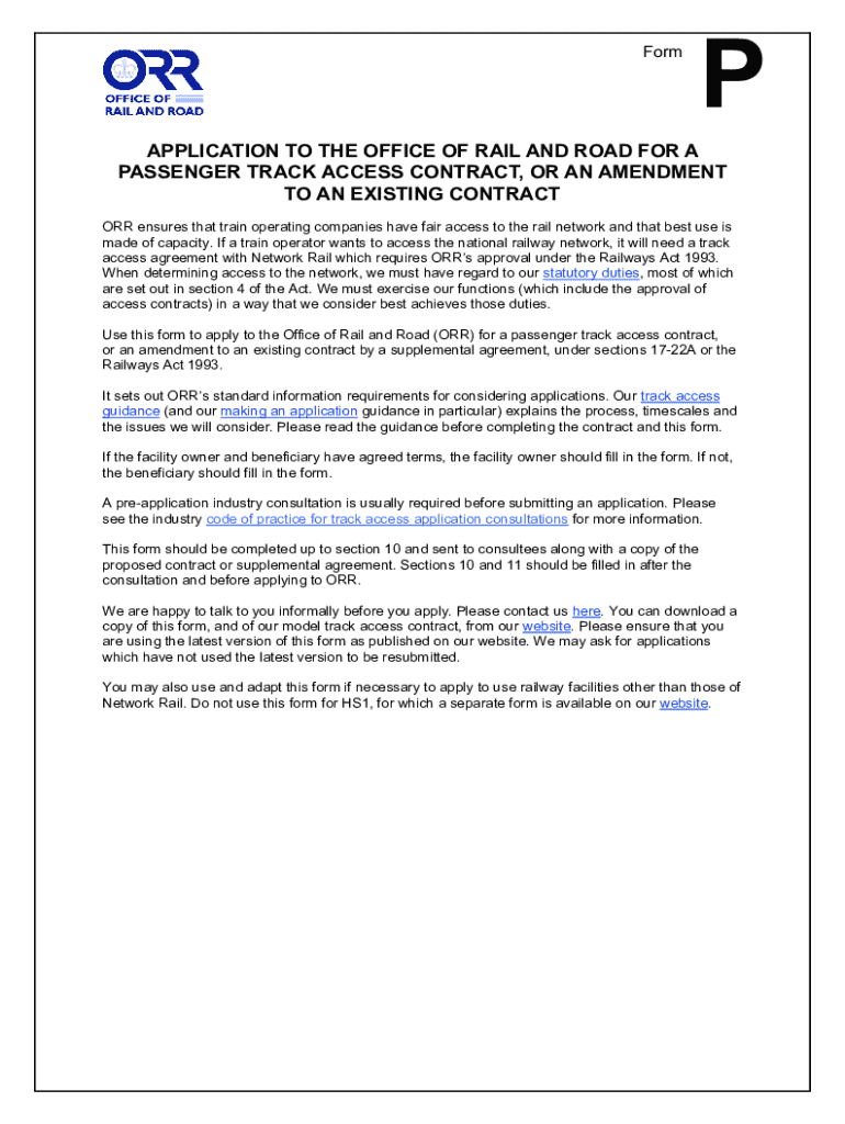 Fillable Online Application for Passenger Track Access Contract Fax ...