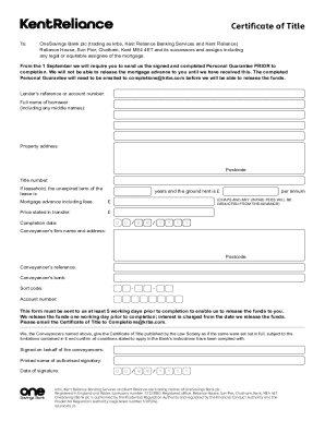Fillable Online Certificate of Title Fax Email Print - pdfFiller
