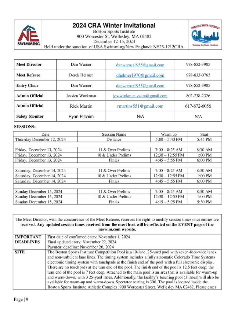 Fillable Online 2024 Cra Winter Invitational Fax Email Print - pdfFiller