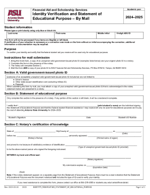 Fillable Online Identity Verification and Statement of Educational Purpose Fax Email Print ...