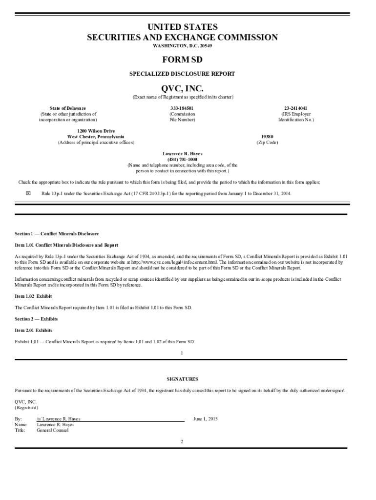 Fillable Online Specialized Disclosure Report Fax Email Print - pdfFiller