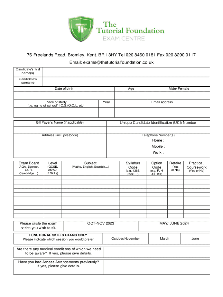 Fillable Online 76 Freelands Road, Bromley, Kent Fax Email Print ...