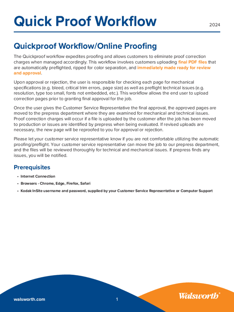 Fillable Online Quickproof Workflow/Online Proofing Fax Email Print - pdfFiller
