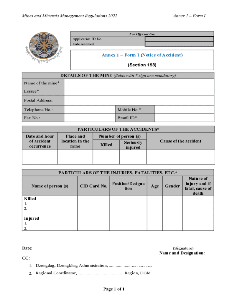 Fillable Online Notice of Accident Fax Email Print - pdfFiller