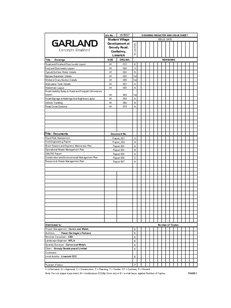Fillable Online Student Village Development at Groody Road, Castletroy ...