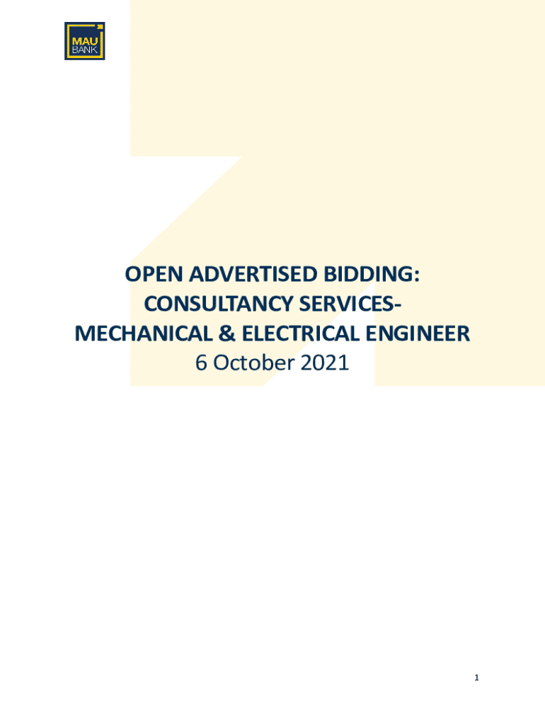 Fillable Online OPEN ADVERTISED BIDDING: Fax Email Print - pdfFiller