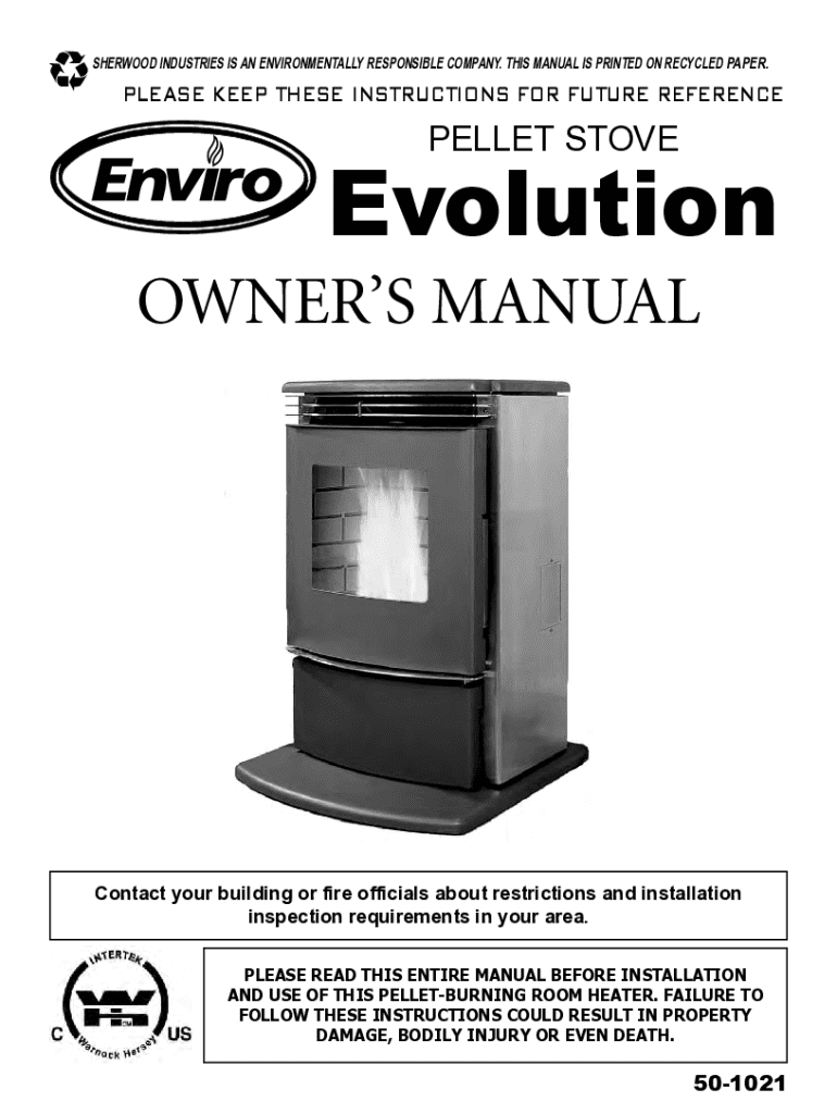 Fillable Online Pellet Stove Evolution Fax Email Print - pdfFiller