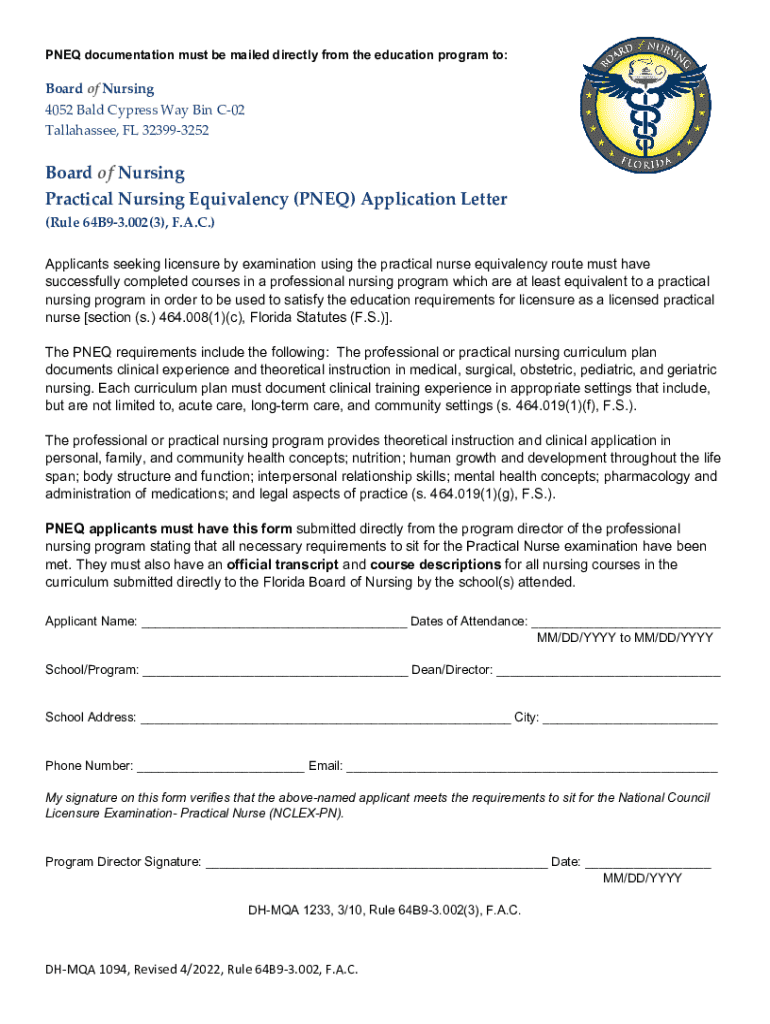 Pneq Application Letter: Fill out & sign online | DocHub