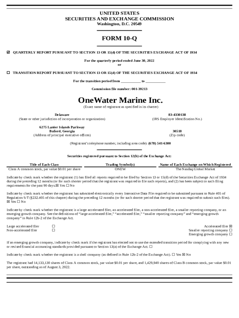 Fillable Online Quarterly Report Pursuant to Section 13 or 15(d) of the ...