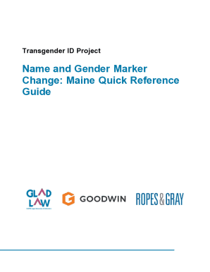 Fillable Online Transgender Id Project - Name and Gender Marker Change ...