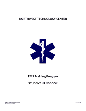 Fillable Online Ems Training Program Student Handbook Fax Email Print ...