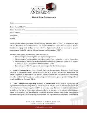 Fillable Online Limited Scope Fee Agreement Fax Email Print - pdfFiller