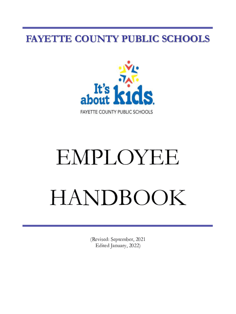 Fillable Online Fayette County Public Schools Employee Handbook Fax ...
