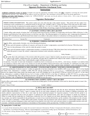 Fillable Online Signature Declaration Attachment Form Fax Email Print ...