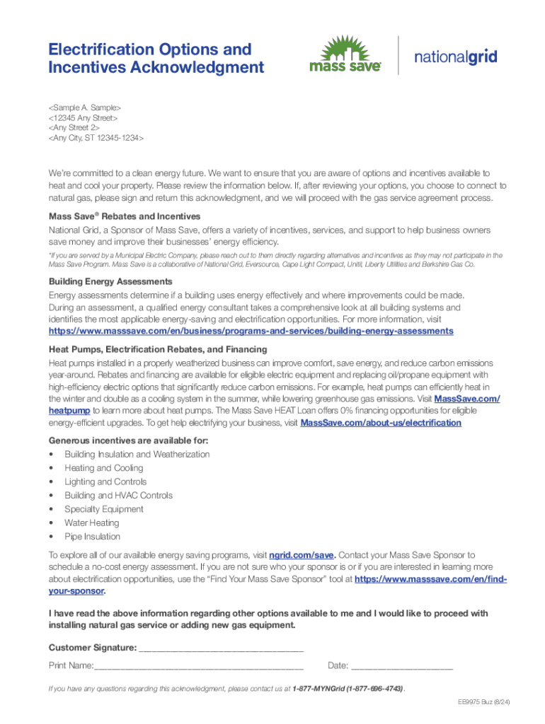 Fillable Online Electrification Options and Incentives Acknowledgment ...