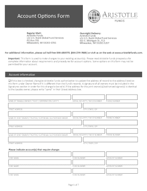 Fillable Online Account Options Form Fax Email Print - pdfFiller