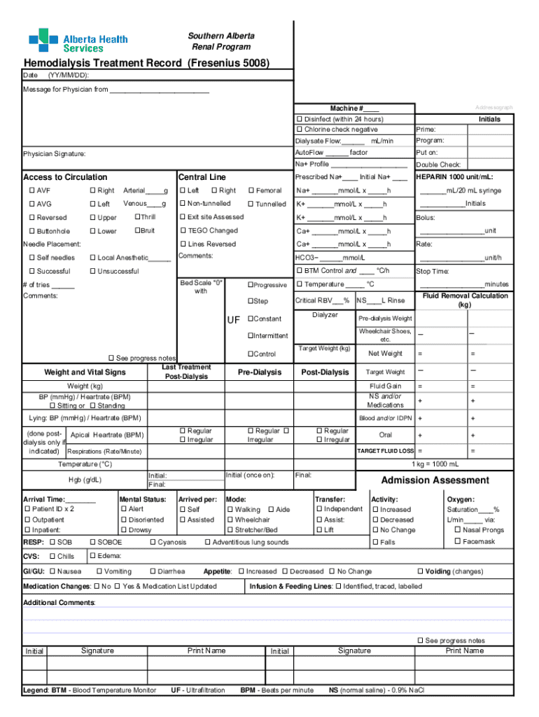 Fillable Online Renal Program Fax Email Print - pdfFiller