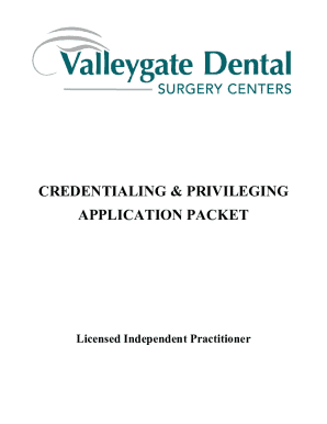 Fillable Online Credentialing & Privileging Application Fax Email Print - pdfFiller