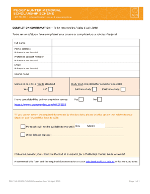 Fillable Online Completion Confirmation Fax Email Print - pdfFiller