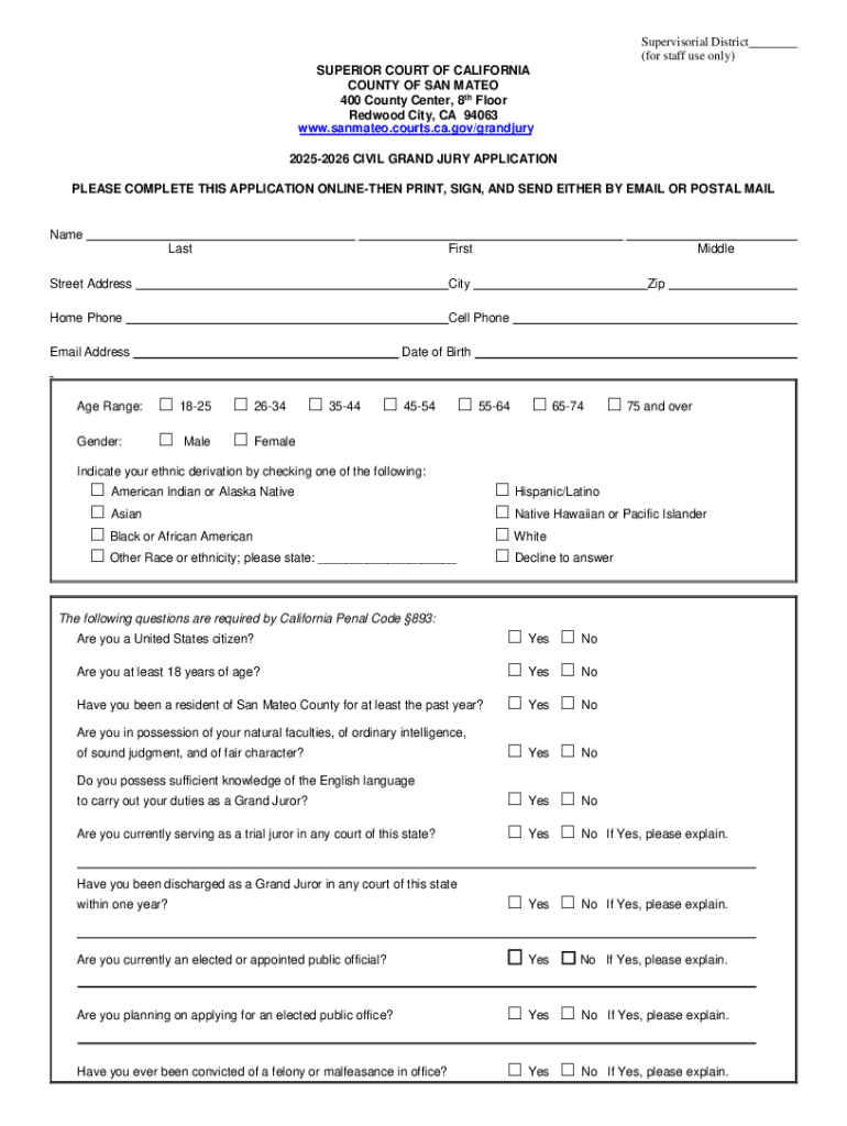Civil Grand Jury Application: Fill out & sign online | DocHub