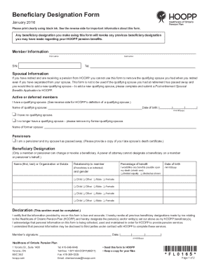 Fillable Online Beneficiary Designation Form Fax Email Print - pdfFiller