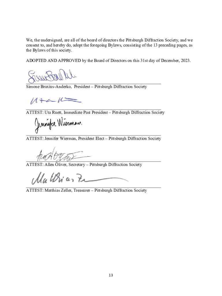 Fillable Online PITTSBURGH DIFFRACTION SOCIETY Fax Email Print - pdfFiller