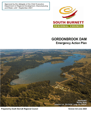 Fillable Online Gordonbrook Dam Emergency Action Plan Fax Email Print ...