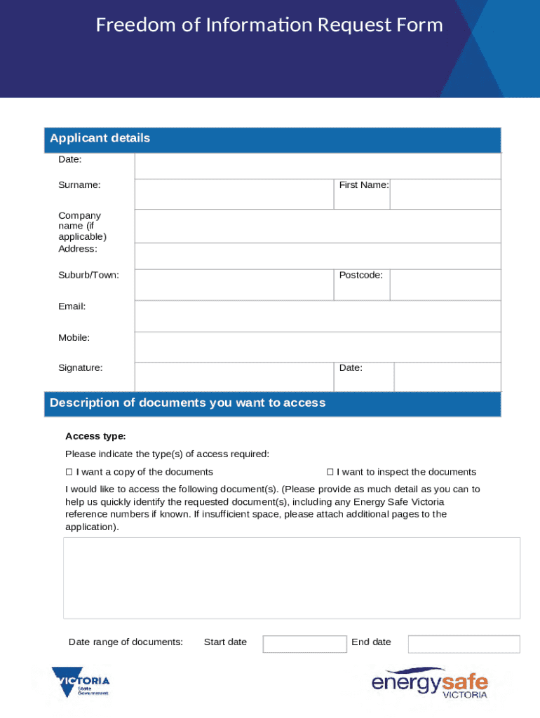 Freedom of Ination Request Doc Template | pdfFiller
