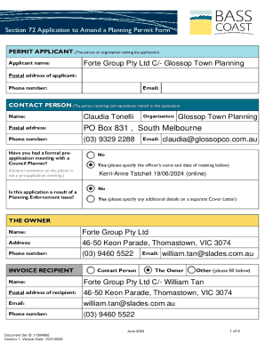 Fillable Online Application to Amend a Planning Permit Fax Email Print - pdfFiller