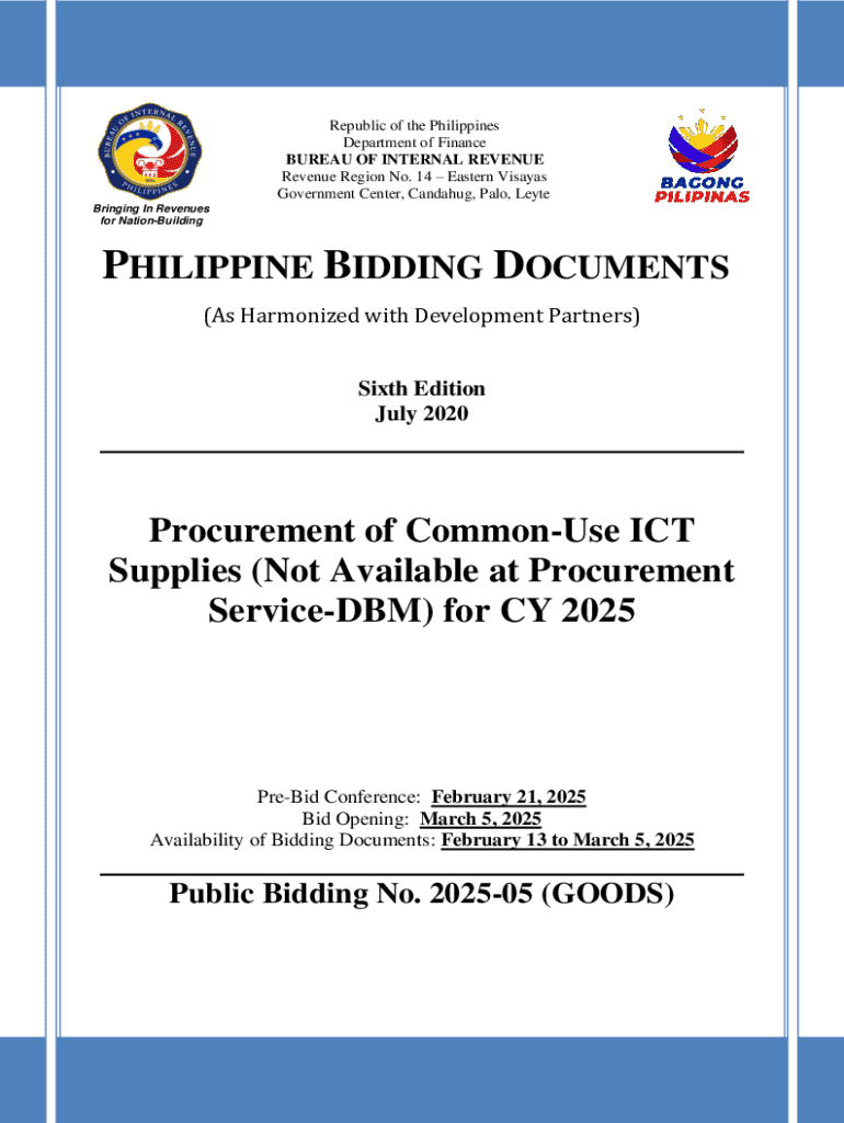 Fillable Online Procurement of Common-use Ict Supplies (not Available at Procurement Service-dbm ...