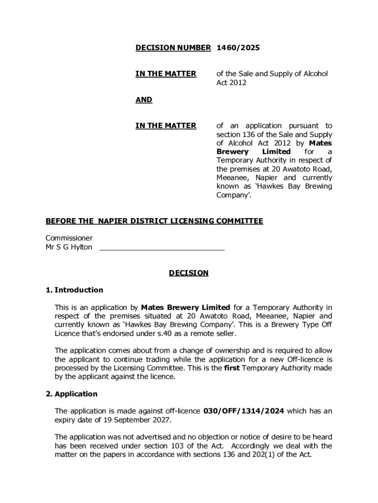 Fillable Online Temporary Authority in respect of Fax Email Print - pdfFiller