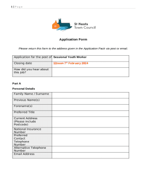 Application Doc Template | pdfFiller
