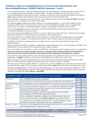 Fillable Online Annual Governance and Accountability Return 2023/24 Fax ...