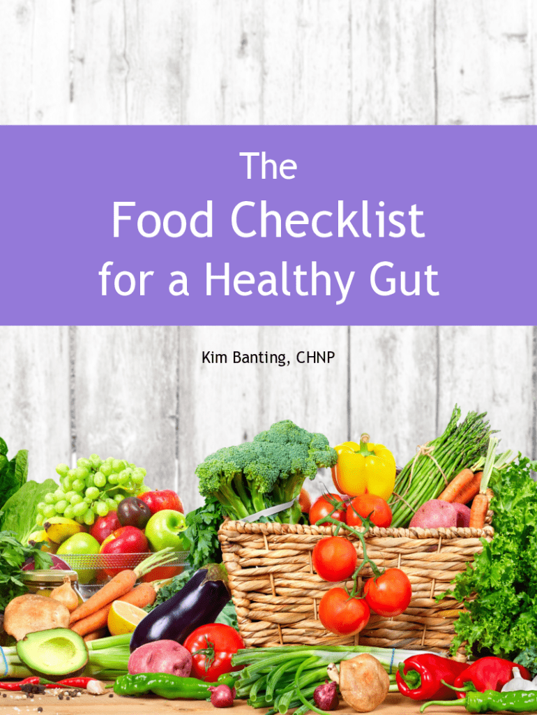 Fillable Online the Food Checklist for a Healthy Gut Fax Email Print ...